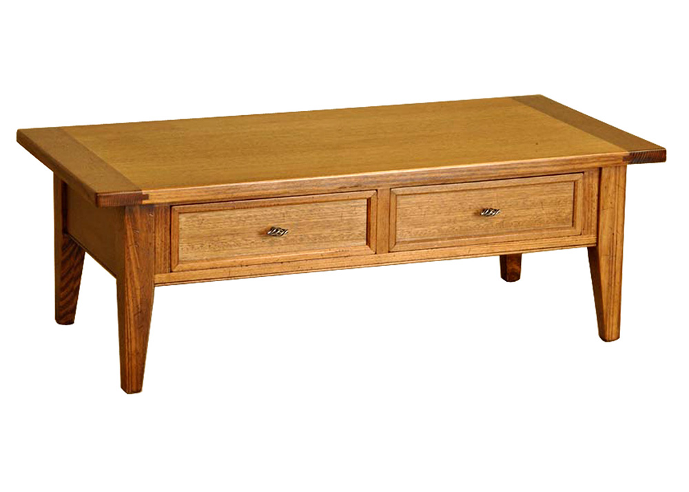 FARMHOUSE 2 Drawer Coffee Table | Sapphire Wood