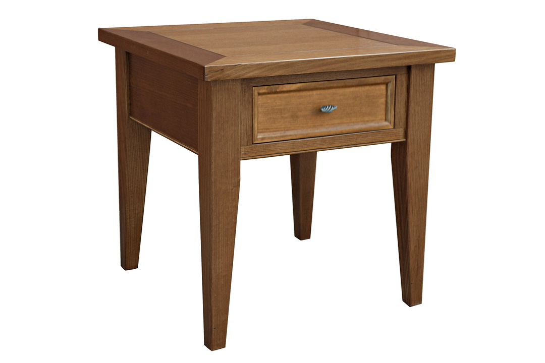 FARMHOUSE 1 Drawer Lamp Table | Sapphire Wood
