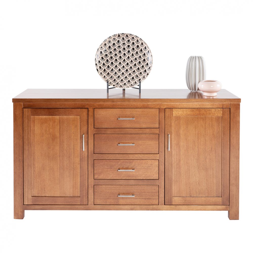 Wentworth 3 Door 2 Drawer Buffet in Tas Blackwood Top | Sapphire Wood