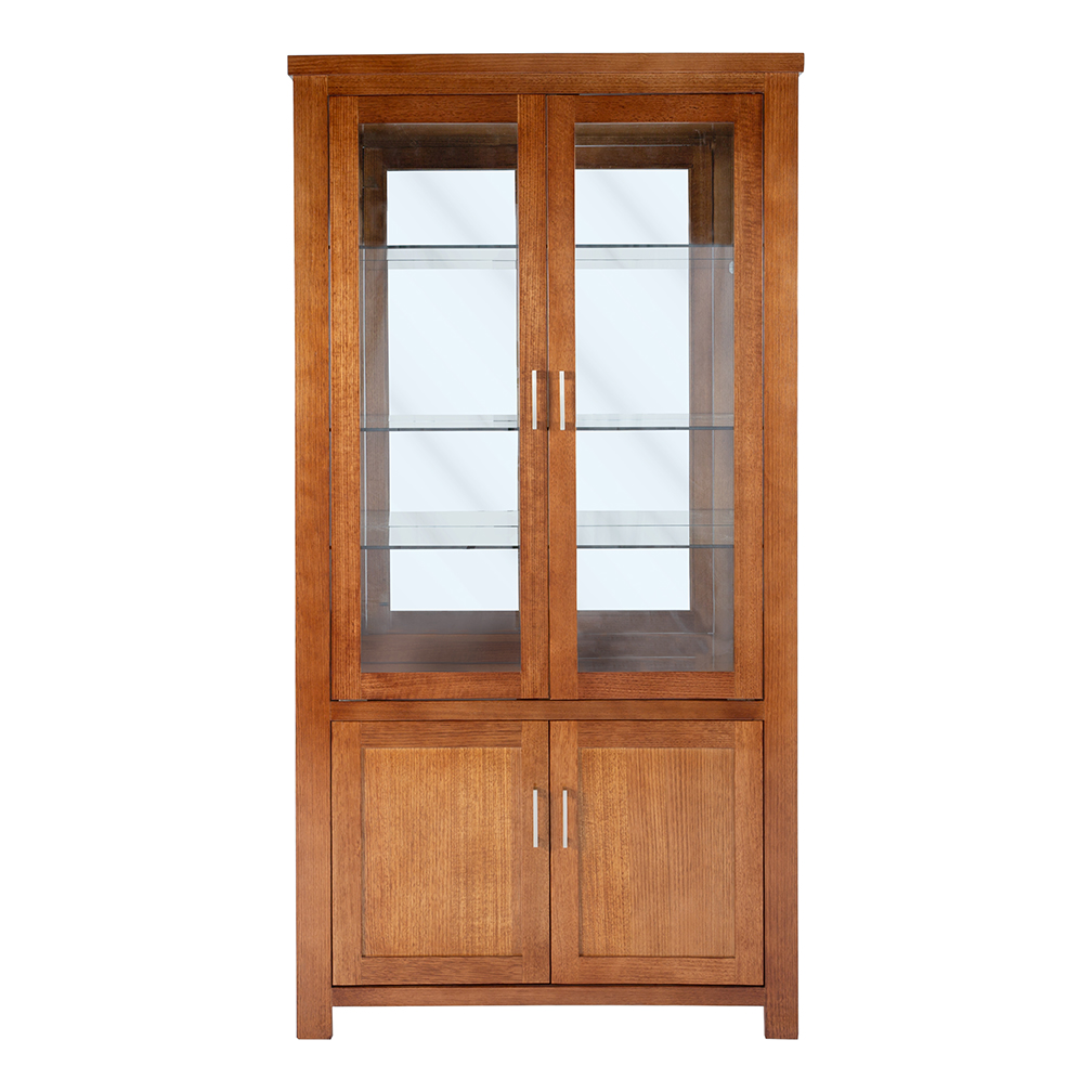 RUSTIC 4 Door Display Cabinet in Tas Oak | Sapphire Wood