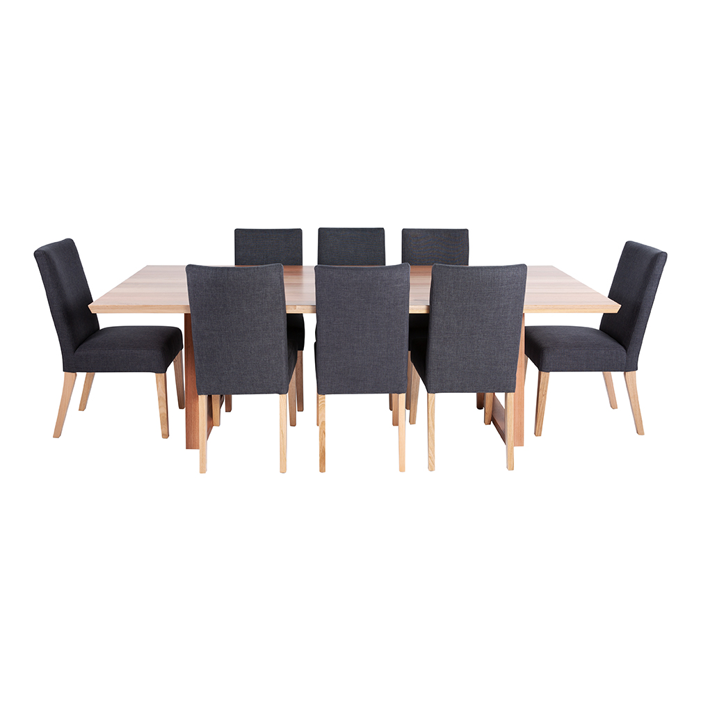 ZEN Dining Suites in Tas Oak with Chair Options | Sapphire Wood